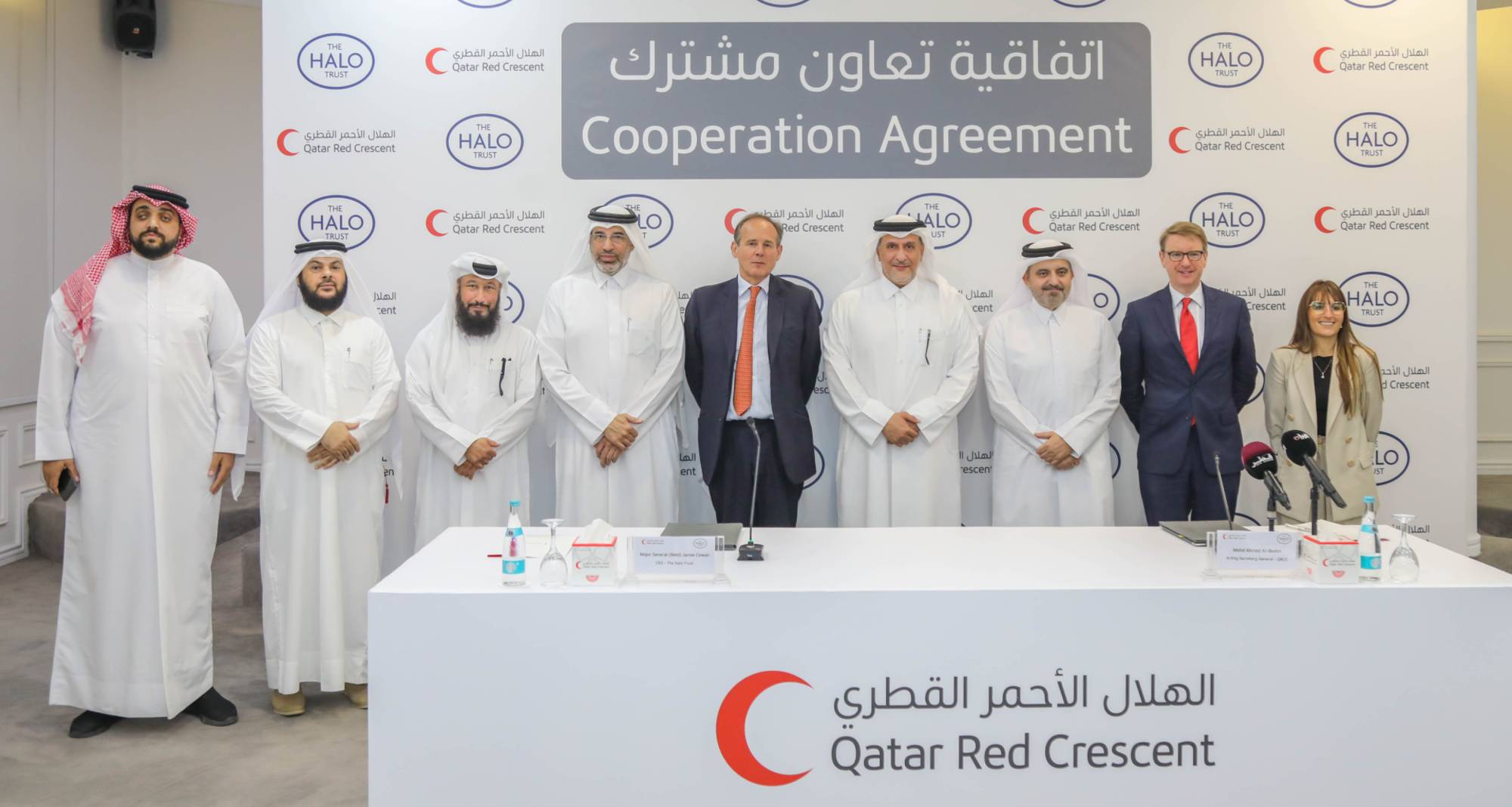 QRCS, The HALO Trust sign framework cooperation agreement